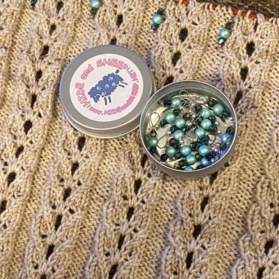 Stitch Marker Swarovski Hyacinth Crystal Knitting 5 Row Counter US 10 ...