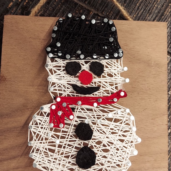 5" X 5" Snowman String Art Kit | DIY Adult Christmas Holiday Craft ...