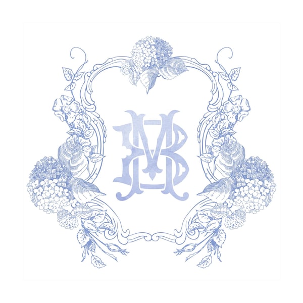Hydrangea Flower Wedding Crest Monogram Crest Hydrangea Floral Luxury ...