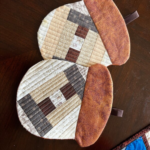 Patchwork Acorn Coaster Mug Rug PDF Sewing Pattern - Etsy