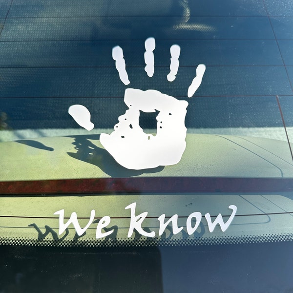 Alien Face Decal White Choose Size - Etsy