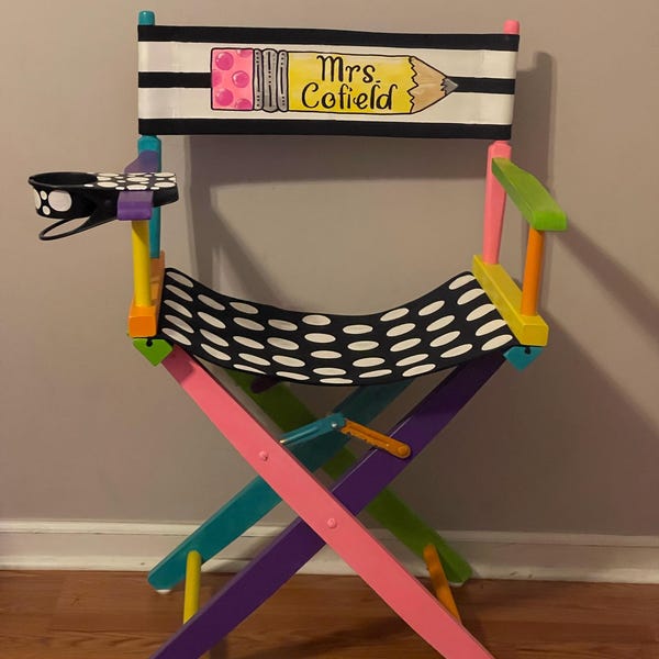 PEACE Out Handpainted Rocking Chair --- Chalkboard Paint on Top or Your ...