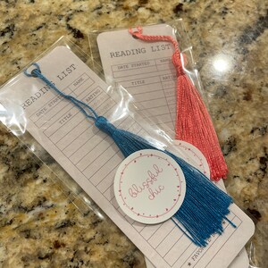 Personalized Reading List Bookmark Library Card, Double-sided Tracker ...