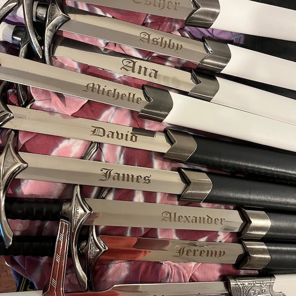 Monogram Sword, Custom Sword, Personalized Sword, Engraved Sword ...