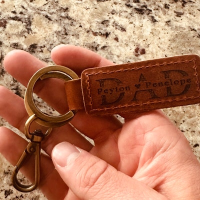 Personalized Dad Keychain, New Dad Gift, Engraved Dad Keychain, Fathers ...