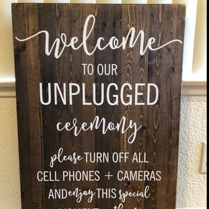 Unplugged Wedding Sign Unplugged Ceremony Sign Vertical | Etsy