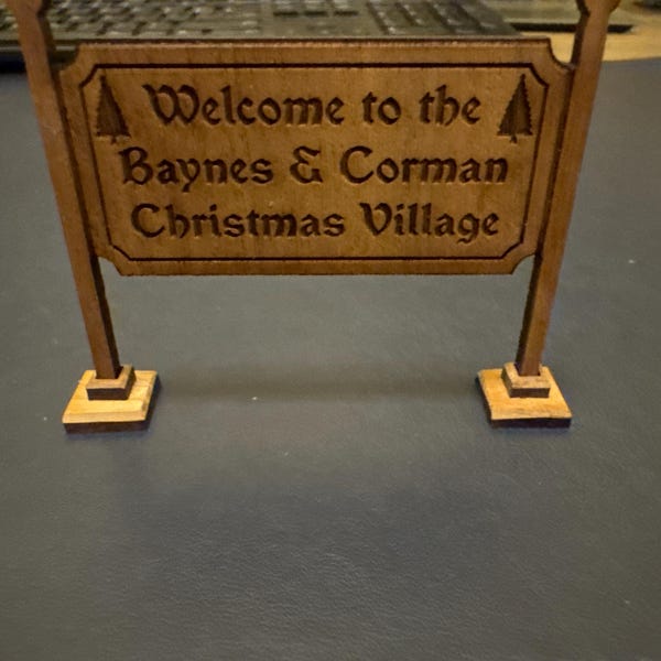 Custom Christmas Village Welcome Sign, Welcome to Our Village Sign ...
