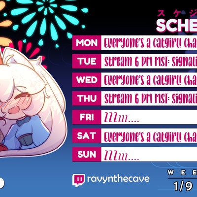 Red Stream Schedule Template Gothic Vtuber Schedule Vtuber Graphics ...