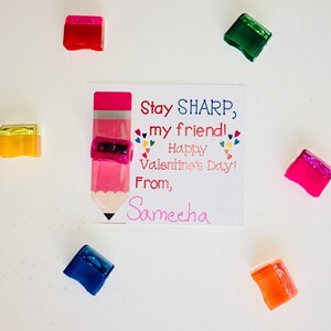 Printable Valentine, Pencil Sharpener, Elementary School Valentine ...