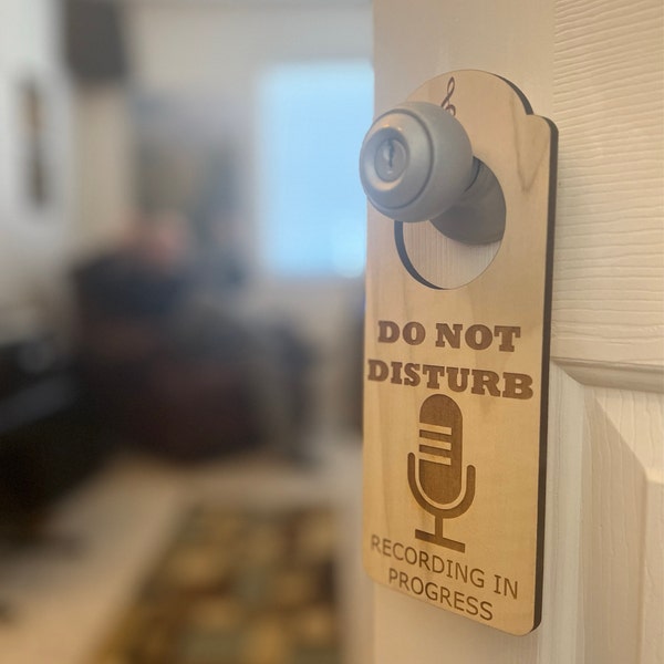Do Not Disturb Recording in Progress Engraved Door Hanger Sign - Etsy