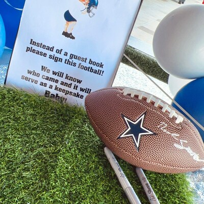 Printable Sign for Boy Baby Shower and Football Guestbook Signing - Etsy