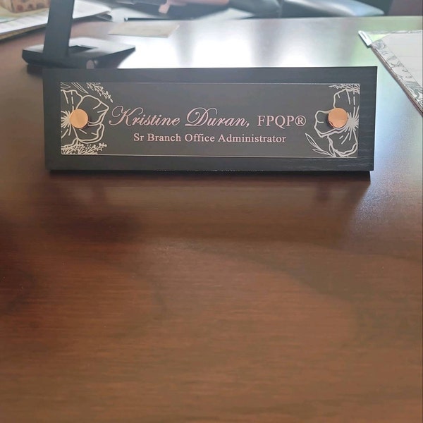 Custom Office Name Plate,modern Design Gold Acrylic,for Boss Gift - Etsy