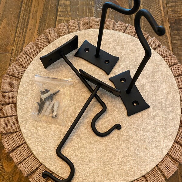 Rustic Gate Handles set of 2 Black, Farmhouse, Cast Iron, Barn Door ...