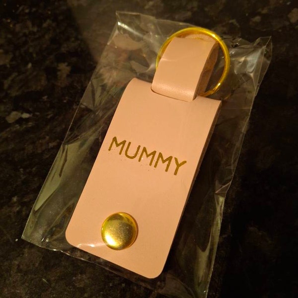 Personalised Mummy Photo Keyring / Vegan Leather Photo Keychain ...