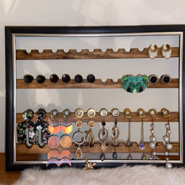 DISCOUNTED Hanging Stud Earring Holder, Small Earring Display, Wall ...