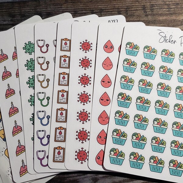 Virus Planner Sticker Virus Icon Sticker Virus Sticker - Etsy