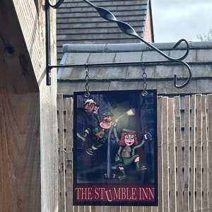 The Tipsy Toad Dome Top Swinging Custom Made Hanging Pub and Bar Sign ...