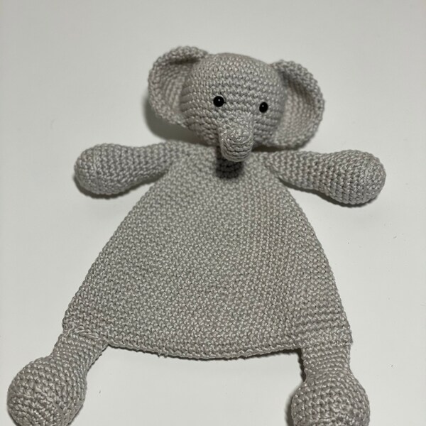 Elephant Security Blanket Crochet Baby Blanket Plush Pattern Amigurumi ...