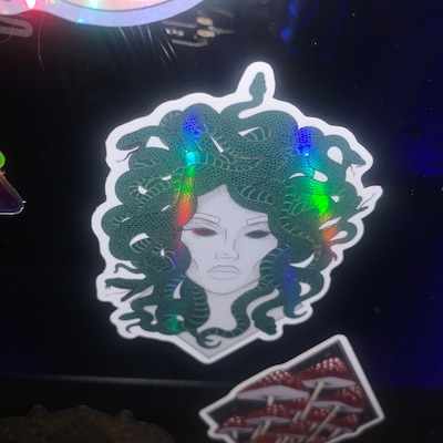 Medusa Holographic Sticker - Etsy
