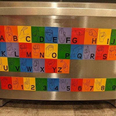 ASL Magnetic Alphabet Set Learn Sign Language - Etsy