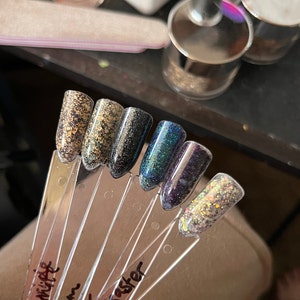 BLACK FLAME Black Glitter Dip Powder Glitter Nail Dip Dip - Etsy