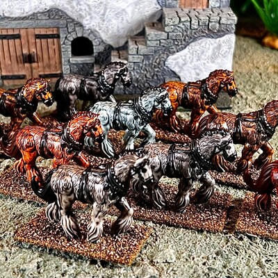 Cart and Wagon Set Tabletop Terrain D&D Miniature Scatter Vehicles RPG ...