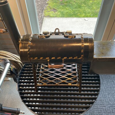 Baby Smoker BBQ Pit Grill With Square Firebox-heavy Steel Fully ...