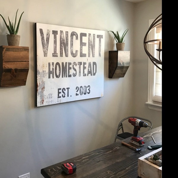 Family Name Sign Gift for Her Last Name Est Sign Farmhouse Family Name ...