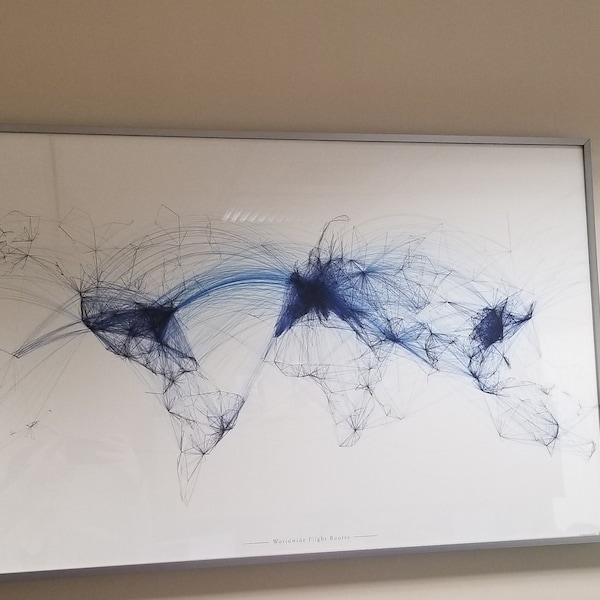 Flight Routes World Map | Air Traffic | Flight Patterns | Flight Paths ...