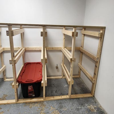 Garage Storage Plan 27 Gallon Tote Rack Plans 16 Unit Storage Rack ...