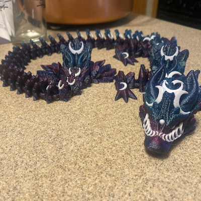 Mizu Element Dragon 3d Printed Articulated Dragon - Etsy