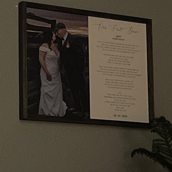 Our First Dance - Custom Handmade Framed First Dance Print on Canvas ...