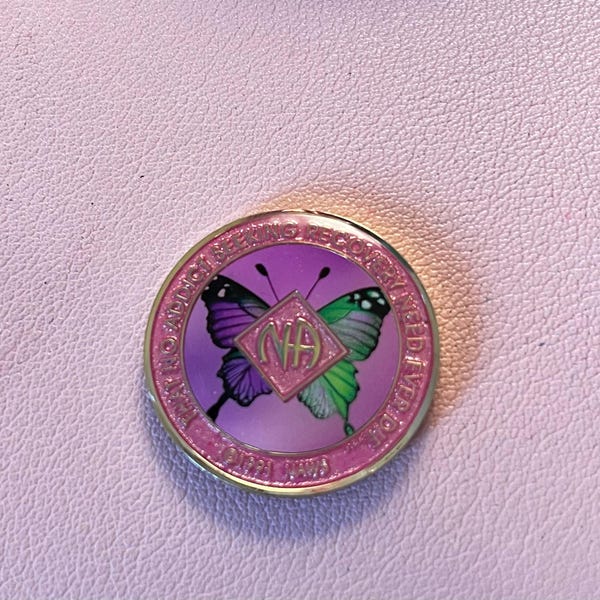 Butterfly Narcotics Anonymous Medallion | Custom NA Recovery Coin ...
