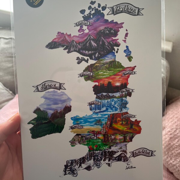 Prythian Map Art Print A4 Officially Licensed Archival Fine Art Print ...