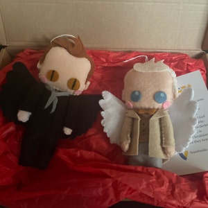 Good Omens Crowley and Aziraphale Ineffable Husbands Felt Toys for ...