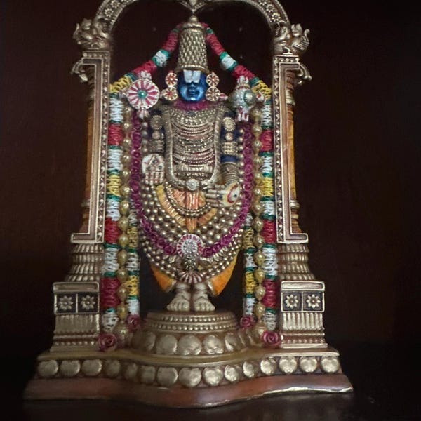 Tirupati Balaji Idol - Lord Vishnu - Form of Vishnu - Venkata Statue ...