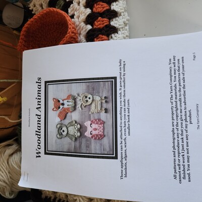 Woodland Animals Applique Pack Crochet Pattern Only Forest Animals Fox ...