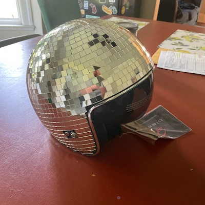 Original Seller. Mirror Ball Disco Helmet With Retractable Visor. - Etsy