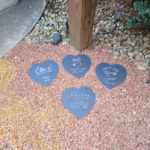 Engraved Pet Memorial Grave Stone Slate Personalized Custom Tribute for ...