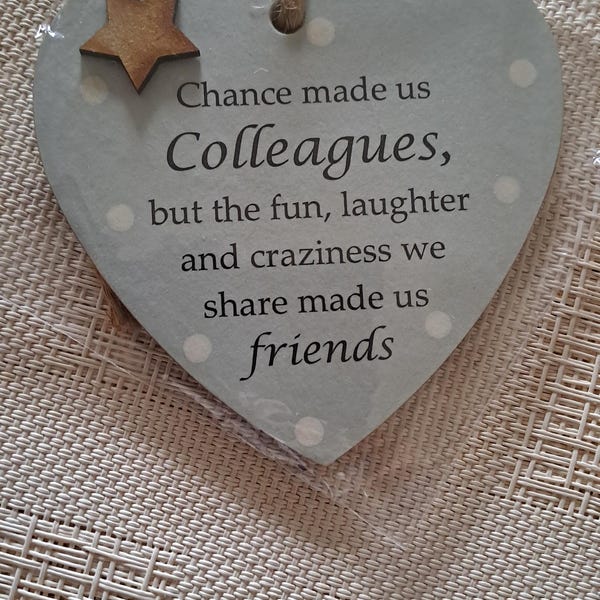 Thank You for Your Kind Help and Support Wooden Gift Heart Plaque/sign ...