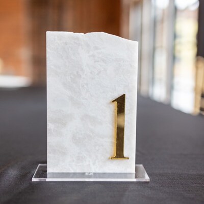 3D Marble Stone Table Numbers Wedding Unique Signage Custom Layered ...