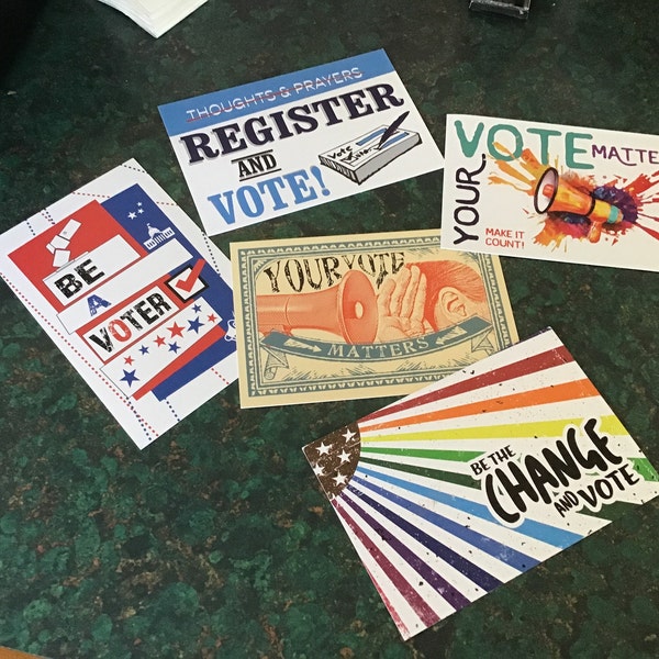 50 Be A Voter Postcards - Etsy