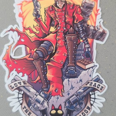 Trigun Vash the Stampede Anime Sticker Vinyl Sticker - Etsy