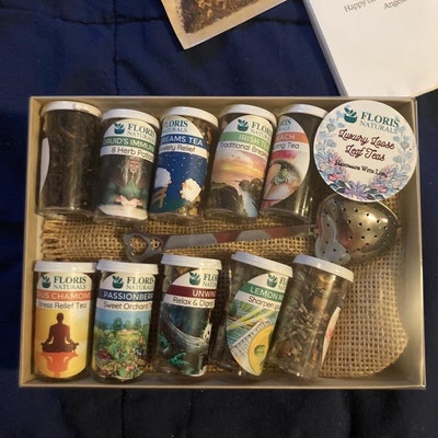 10 Loose Leaf Tea Gift Box Organic Tea Gift Box, Tea Sampler Set, Care ...