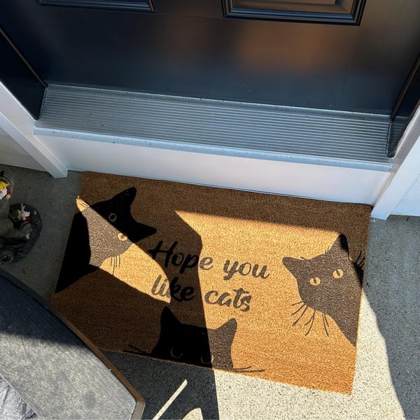Hope You Like Cats Doormat Cat Door Mat Cat Welcome Mat Cat Gift Funny ...