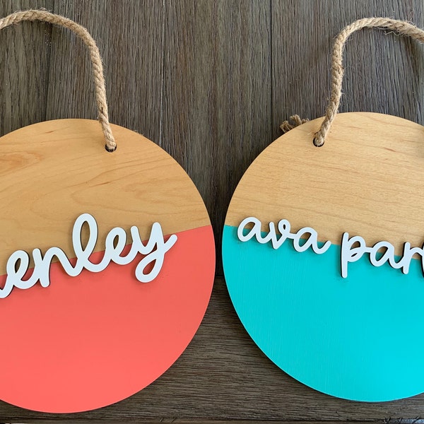 Modern Script Color Dip Name Sign - Etsy