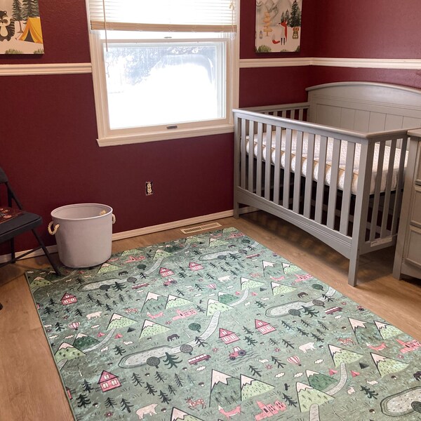 Space Themed Cute Kid's Rugadventurous Astronaut Childen's Matnavy Blue ...