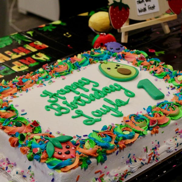 Fruit and Vegetables Cake Topper, Fruit Cake Decor, Fruit and Vegetable ...