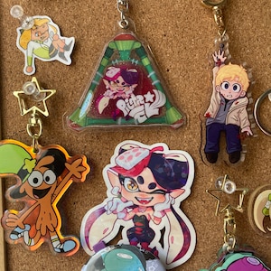 Splatoon 3 Deep Cut Squid Sisters Mini Glitter Epoxy Acrylic Charms - Etsy