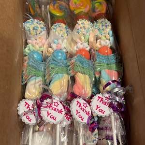 5 LARGE Super Mario Candy Kabobs With FREE Personalized Tags - Etsy